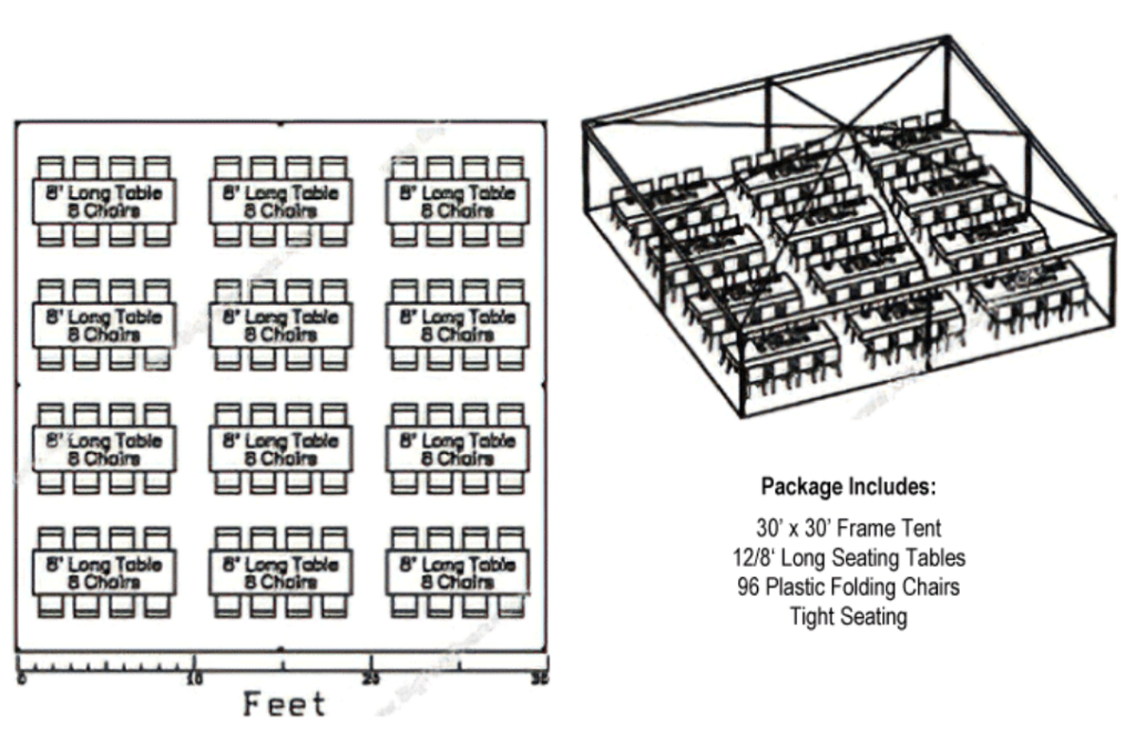 Tent Layout - Celestia Event Rentals Tents Houston